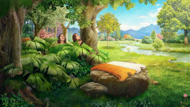 Adam en Eva in de Bijbel: God maakt kleren van dierenvellen voor Adam ...